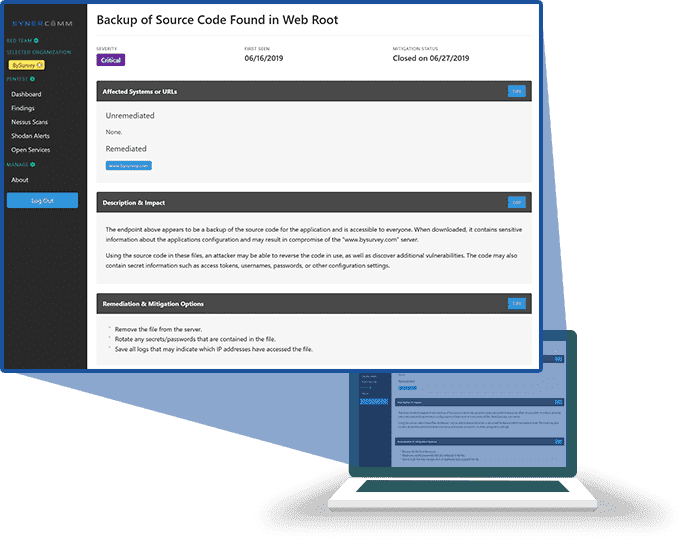 SynerComm Assessment and Pentest Scoping Survey